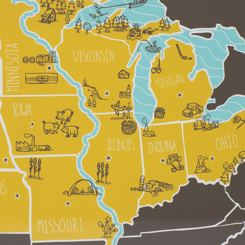 The Midwest 11" x 14" Screen Print – Neighborly