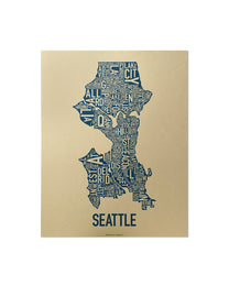 Seattle Typographic Neighborhood Map Poster – Neighborly