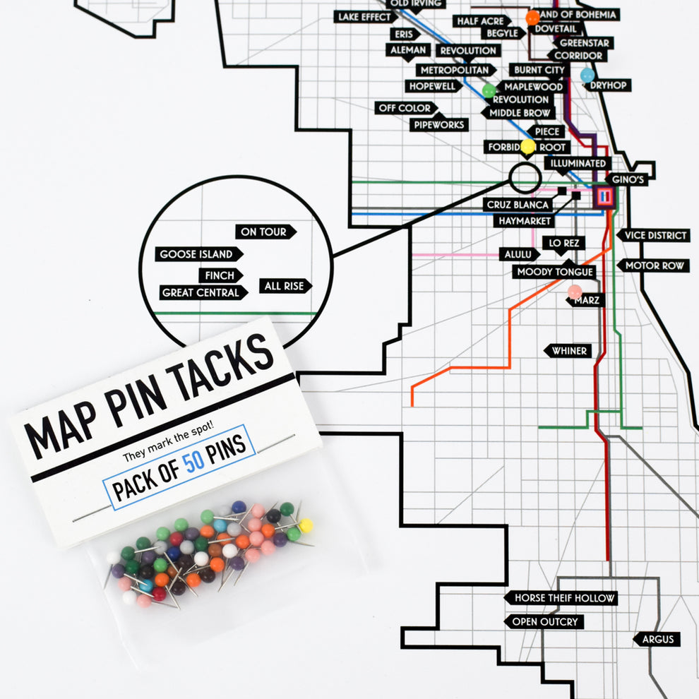 Chicago Craft Brewery Map 11" x 14" Print – Neighborly