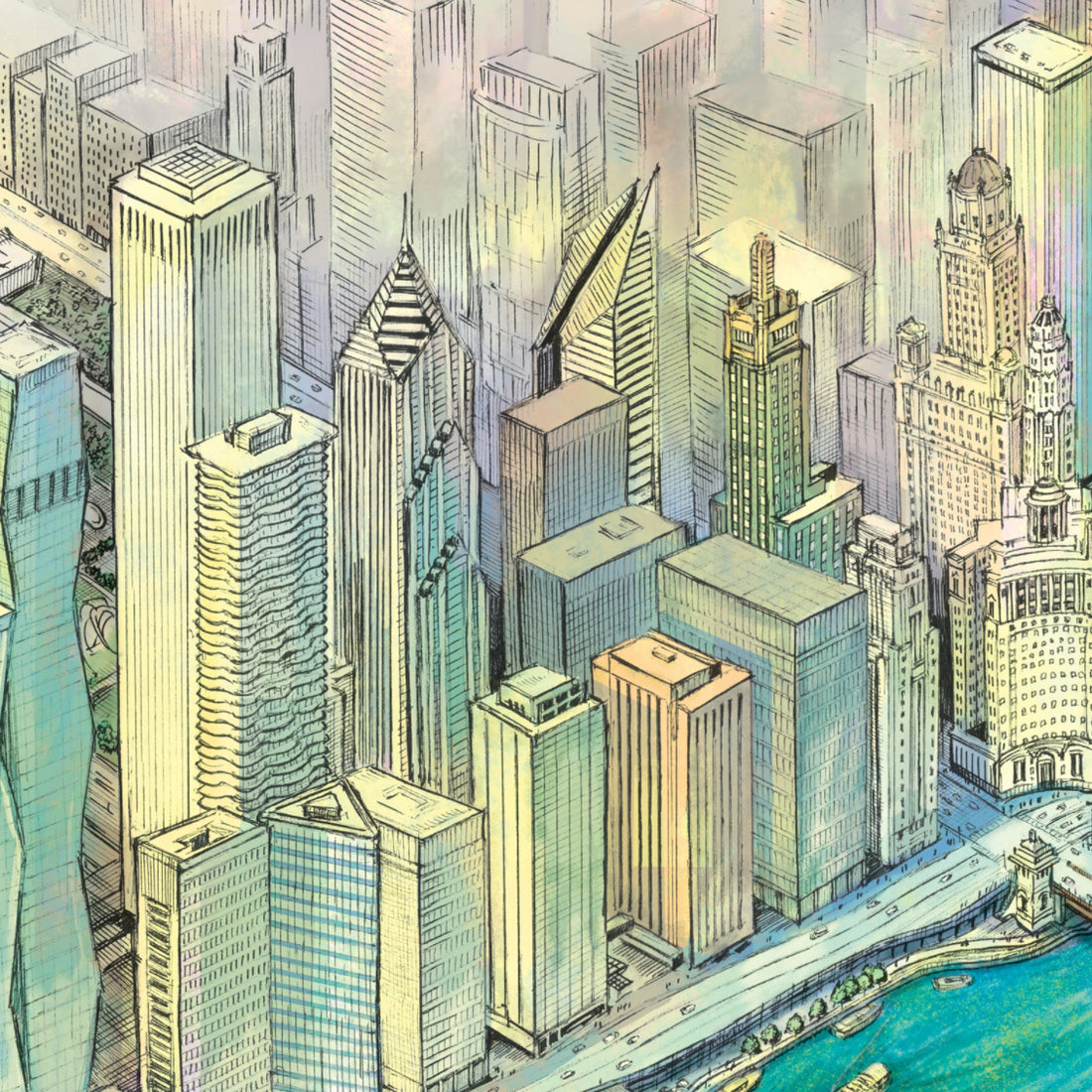 The Chicago River Print – Neighborly