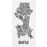 Seattle Typographic Neighborhood Map Poster – Neighborly