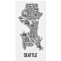 Seattle Typographic Neighborhood Map Poster – Neighborly
