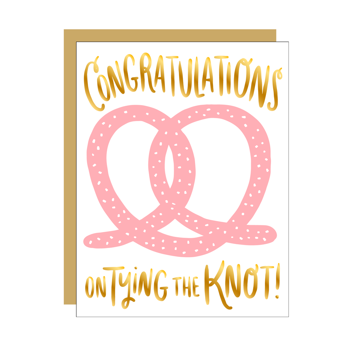 Congratulations on Tying the Knot Pretzel Letterpress Wedding Card ...