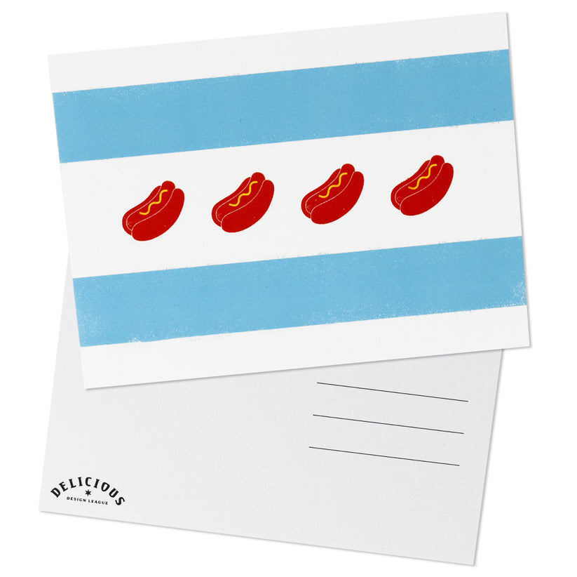 Spirit of Chicago Hot Dog Flag Postcard – Neighborly